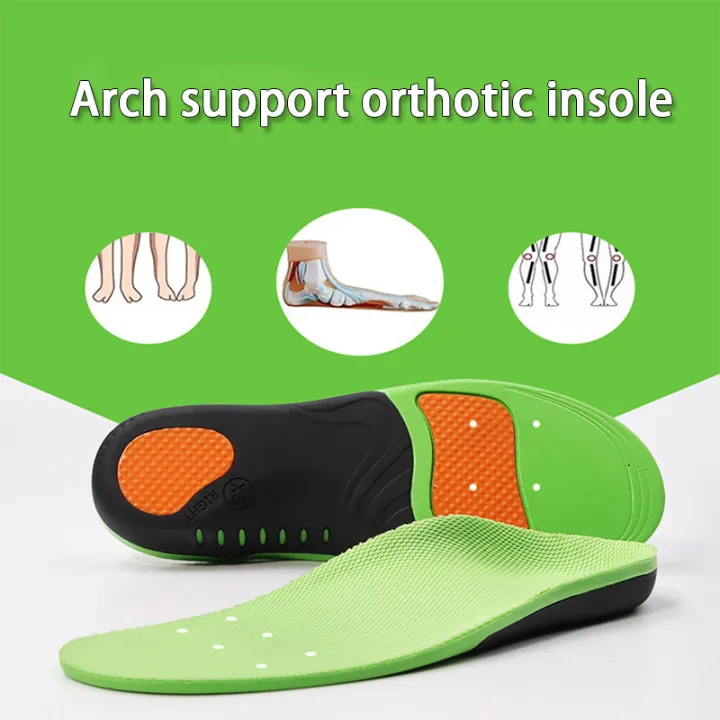 Flatfoot Arch Support Orthotic Insoles GEL Shock Absorbing Sole Soft ...