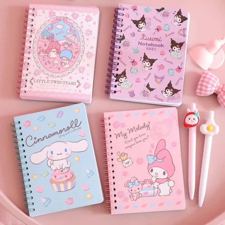 Kawaii Sanrios A6 Notebooks Cinnamonroll Kuromi My Melody Anime ...
