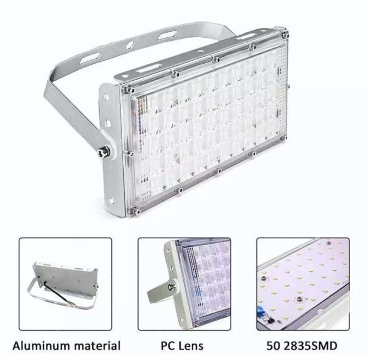 50W LED Waterproof Flood Light For Pathway Lawn Landscape Garden ...