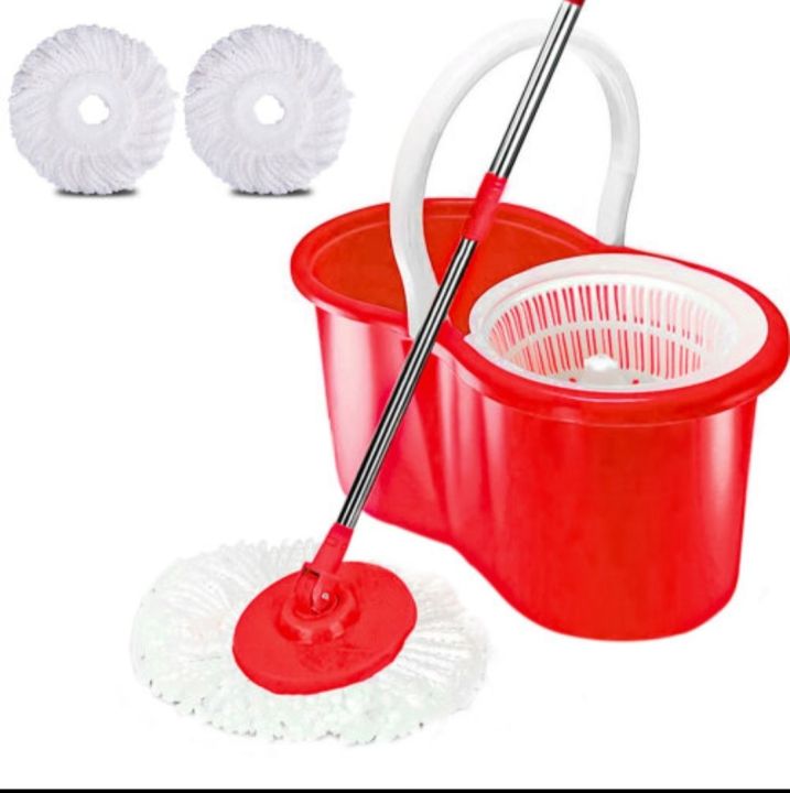 *ROTATING 360 ROYAL SPIN MOP with BOWL with 2 MOP HEADS!* | Daraz.pk