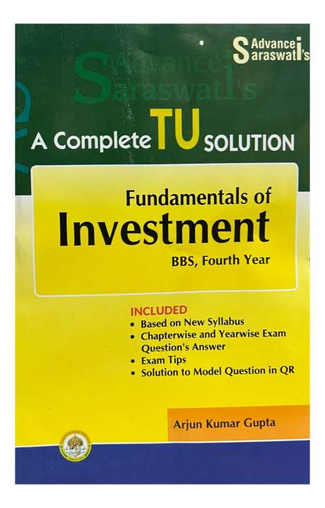Advance Saraswati's Fundamentals Of Investment (English Medium) - A ...