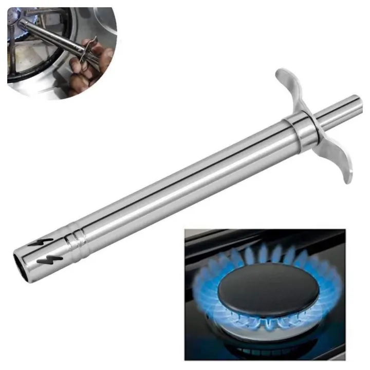 Stainless Steel Gas Lighter – Durable Stove Lighter in Silver | Daraz ...