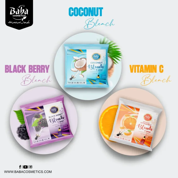 BABA COSMETICS FRUITY BLEACH SACHEY (PACK of 10) | Daraz.pk