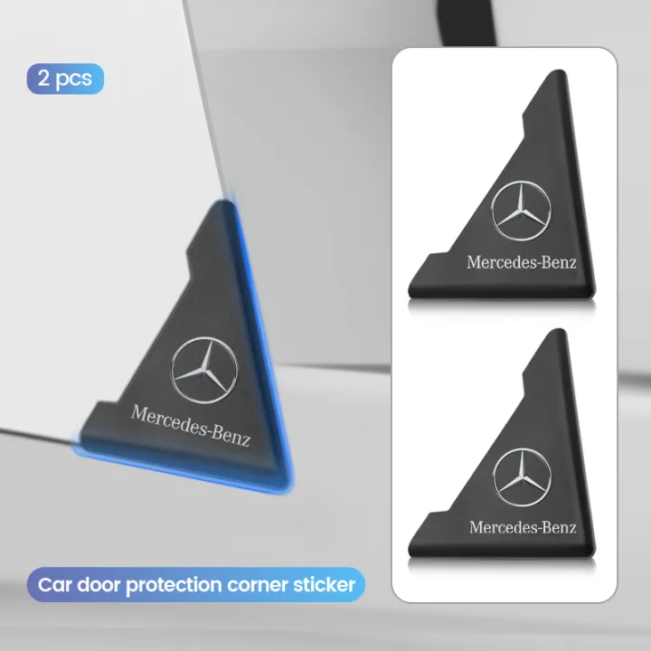 2Pcs Car Door Corner Protection Sticker Cover Decal For Mercedes Benz ...