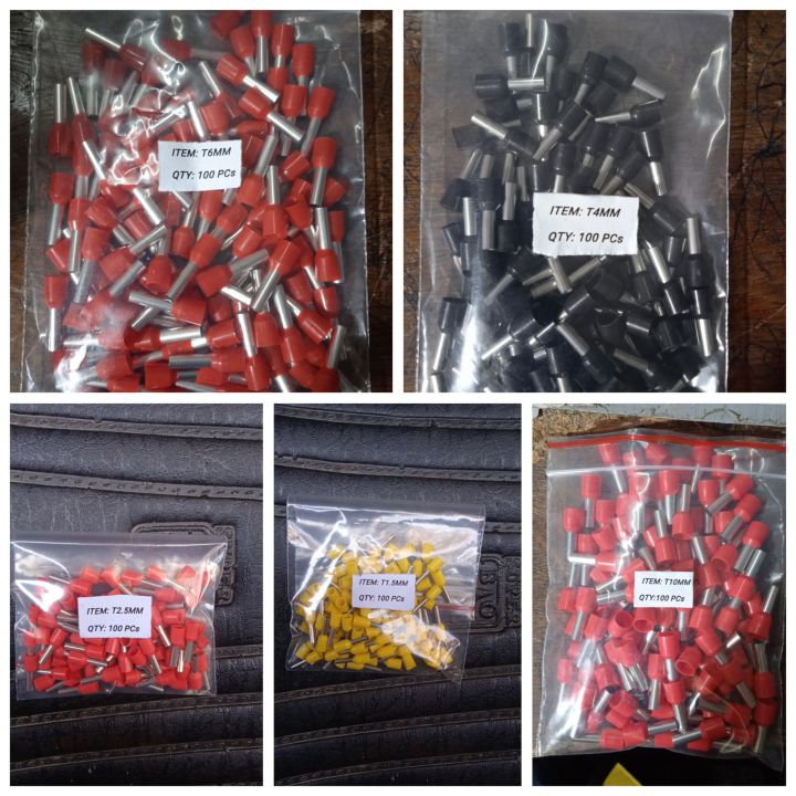 Pack of 100 pcs Tube Thimble lugs 1.5 mm - 10mm - Useful in Wiring of ...