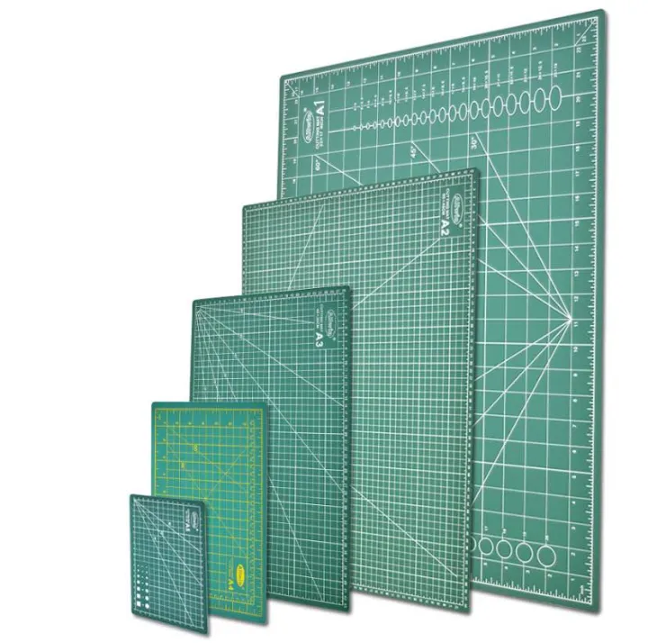 Self-Healing Cutting Mat, Multi-Layer Durable PVC Cutting Board with Grid Measurements, Angle ...
