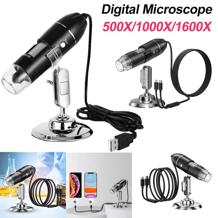 1600X Digital Microscope USB Magnification Endoscope Portable ...