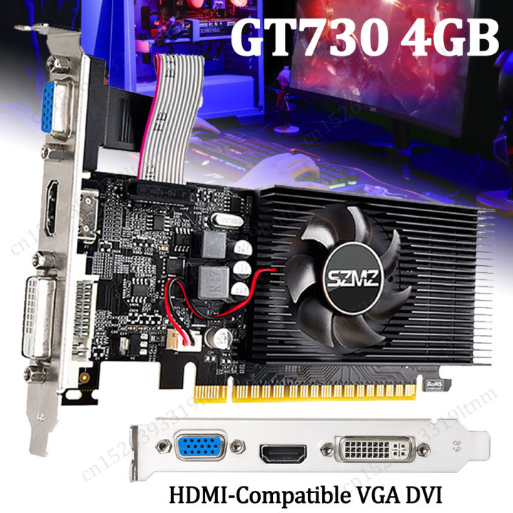 GT730 4GB DDR3 Video Card GT 730 Graphics Card HD VGA DVI Port PCI-E2.0 ...