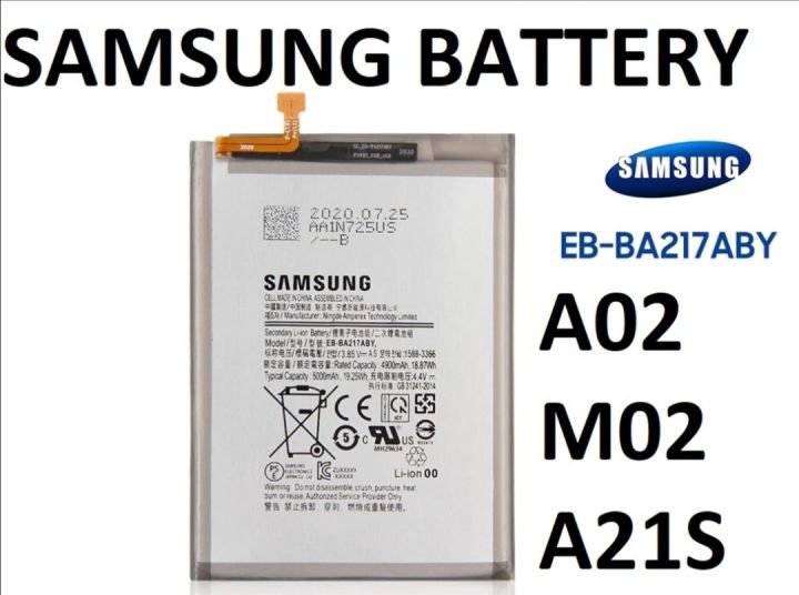 samsung A21s M02 A02 battery 5000mah EB-BA217ABY battery | Daraz.lk