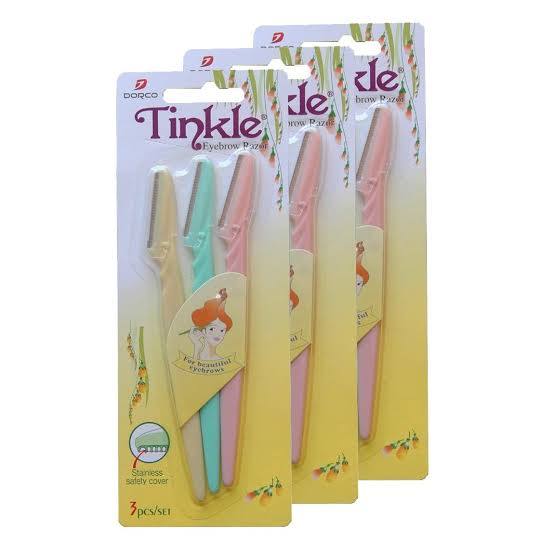 Pack of 9 (3 Packs) Tinkle Facial Razors for Women – Eyebrow Shaper ...