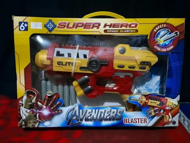 Iron Man Toy Gun Space Blaster.Toy Avengers Soft Bullet Blaster Super ...