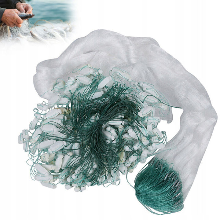 30M Fishing Net 3-layers Fish Mesh Trap White Silk Gill Net Netting ...