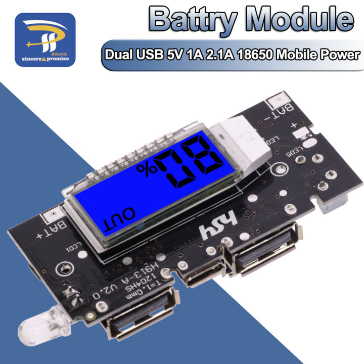 Automatic Protection! Dual USB 5V 1A 2.1A Mobile Power Bank 18650 Lithium Battery Charger Board ...
