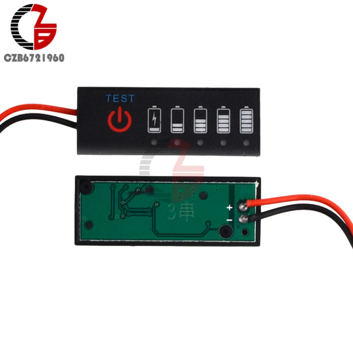 1S-8S 18650 Li-ion Lipo Lithium 5-30V Lead Acid Battery Level Indicator ...