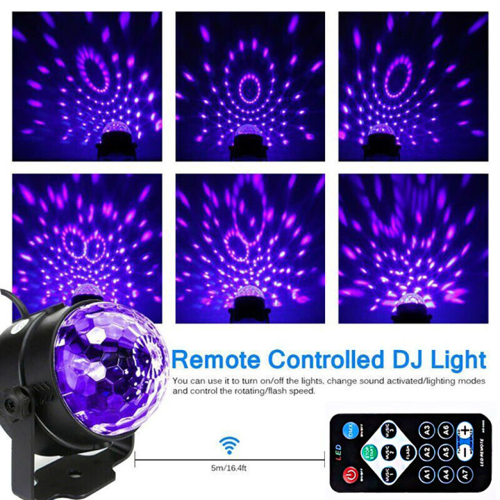 UV Magic Ball DJ Laser LED Light Stage Voice Controlled Rotating Bar ...