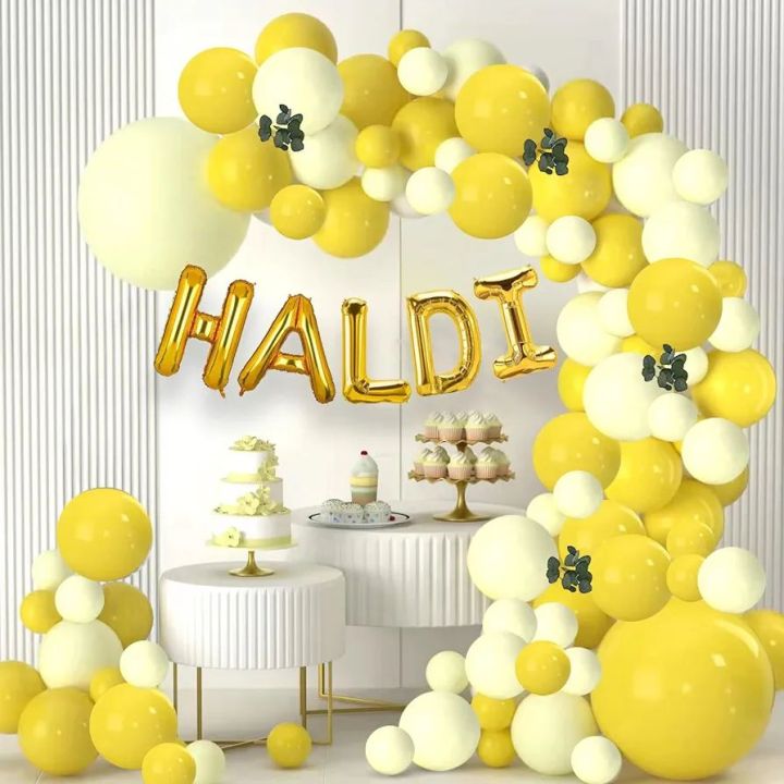 Haldi Decoration theme pack of 52pcs Combo Haldi Decoration Items for ...