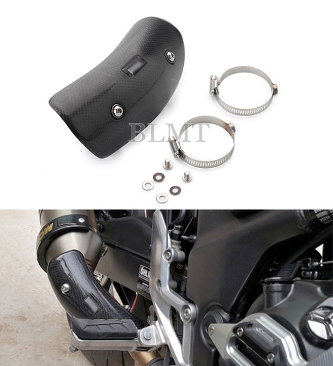 Motorcycle Exhaust Muffler Middle Connection Link Pipe Carbon Fiber ...
