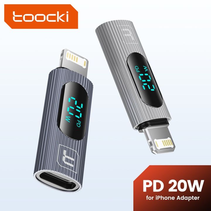 Toocki USB 2.0 Display OTG Adapter PD 20W Fast Charging Lighting Male ...