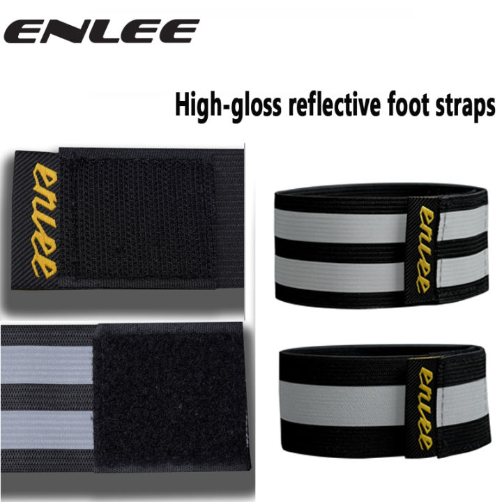 ENLEE Bicycle Trouser Straps Road Bike Night Riding Reflective Gaiters ...