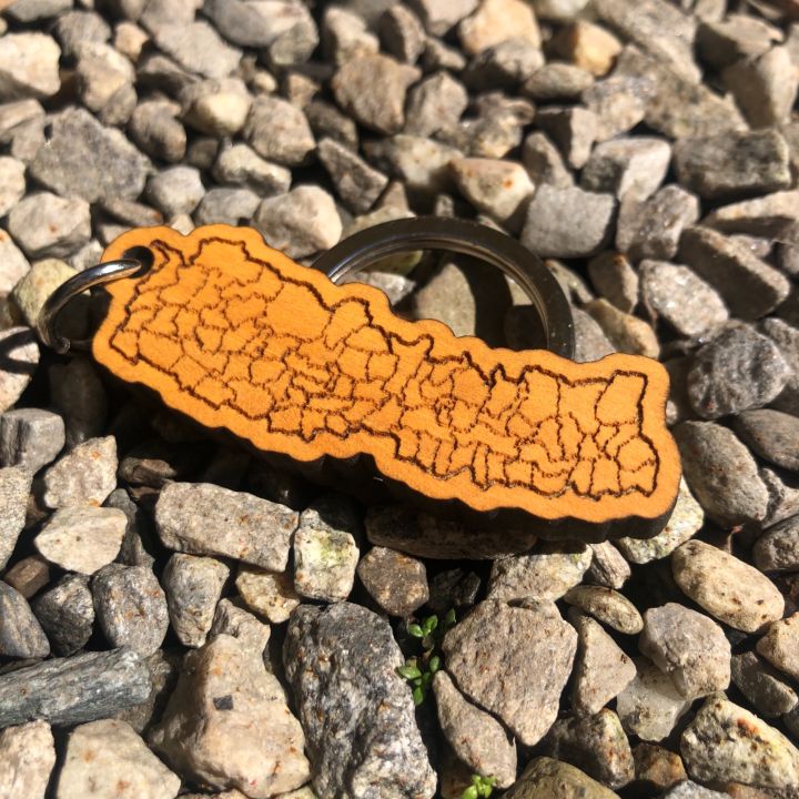 Map of Nepal - All Natural Nepali/Nepalese Wood/Wooden Keyring/Keychain ...