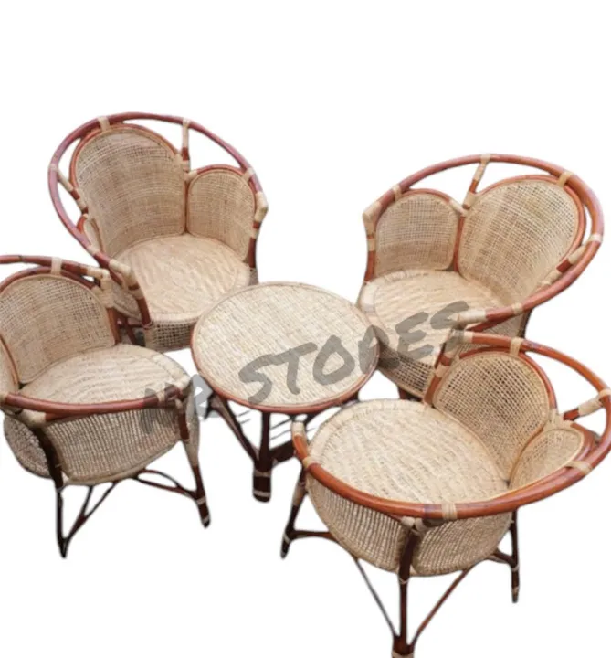 Cane sofa set rattan sofa set wewel putu set Four Chairs and stool 100 ...