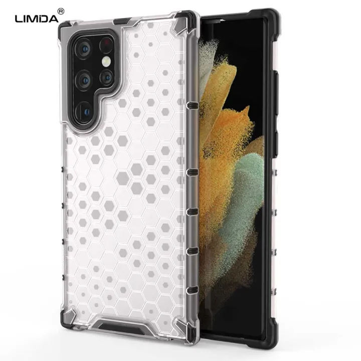 For Samsung Galaxy S22 Ultra Phone Case，Honeycomb Armor TPU+PC ...