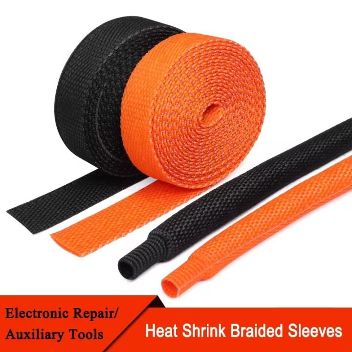 Heat Shrink Braided Cable Sleeve 6~100mm Insulation Flam Retardant Wire ...