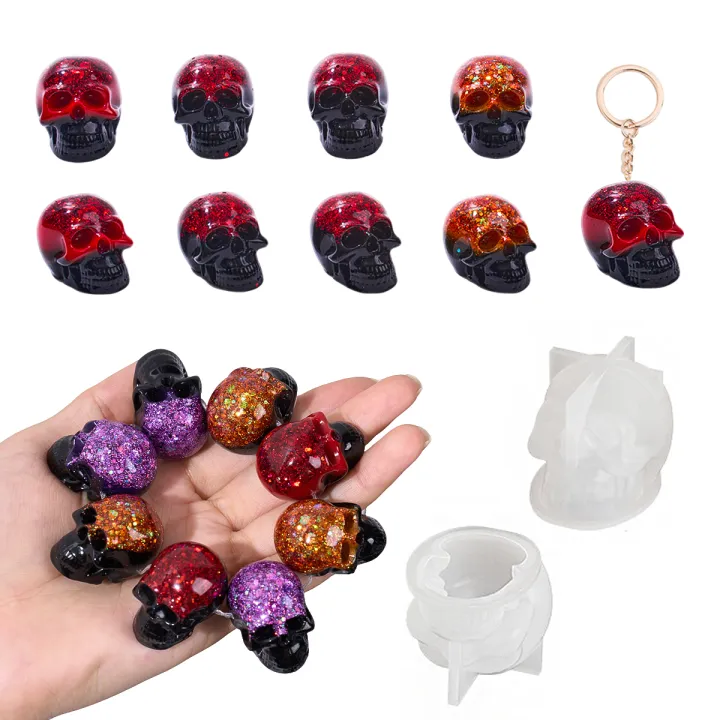 DIY Skull Silicone Mold Handmade Soap Plaster Gypsum Resin Ornaments ...