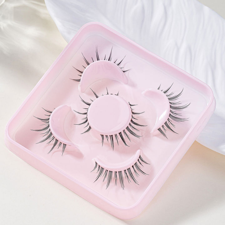 3 Pairs Little Devil eyelash full strip Self-Adhesive Faux Lashes Long ...