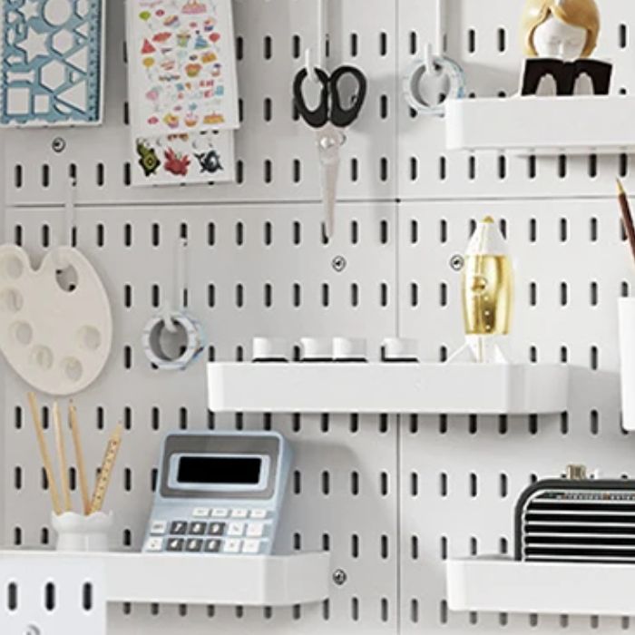 Wall Shelf Pegboard Display DIY Pegboard Kit Hole Board For Wall Panels ...