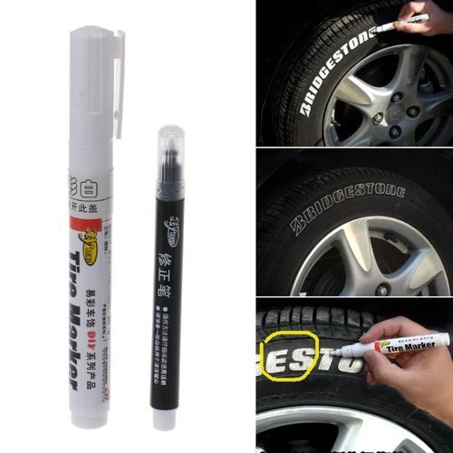 White tire marker and black Correction pen set Universal Waterproof ...
