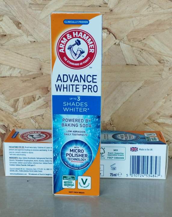 Arm & Hammer Advance White Pro Toothpaste 75ml | Daraz.pk