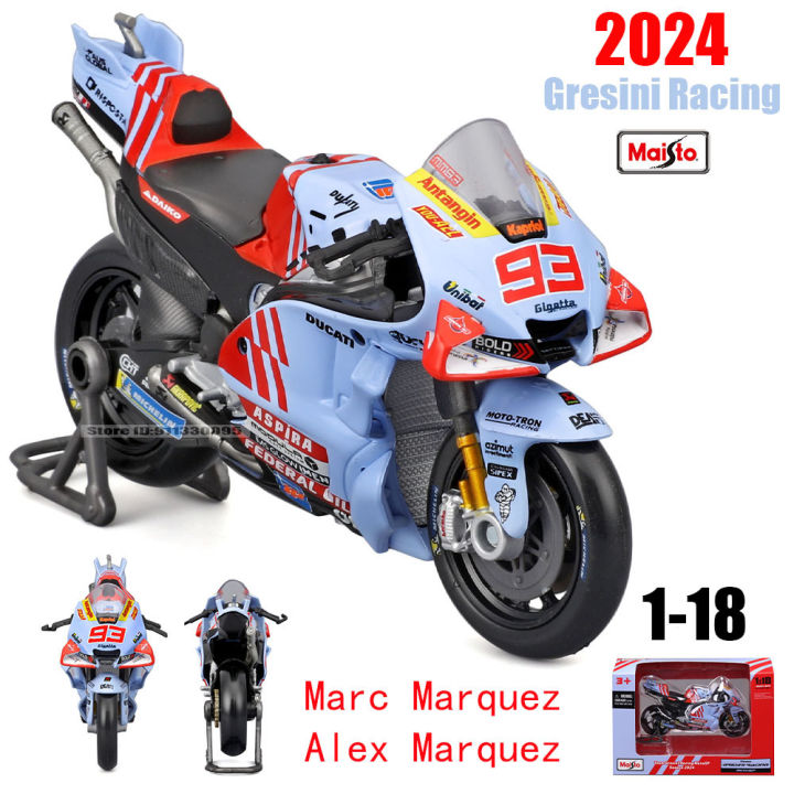 Maisto 1:18 #93 Marc Marquez #73 Alex Marquez 2024 Gresini Racing ...