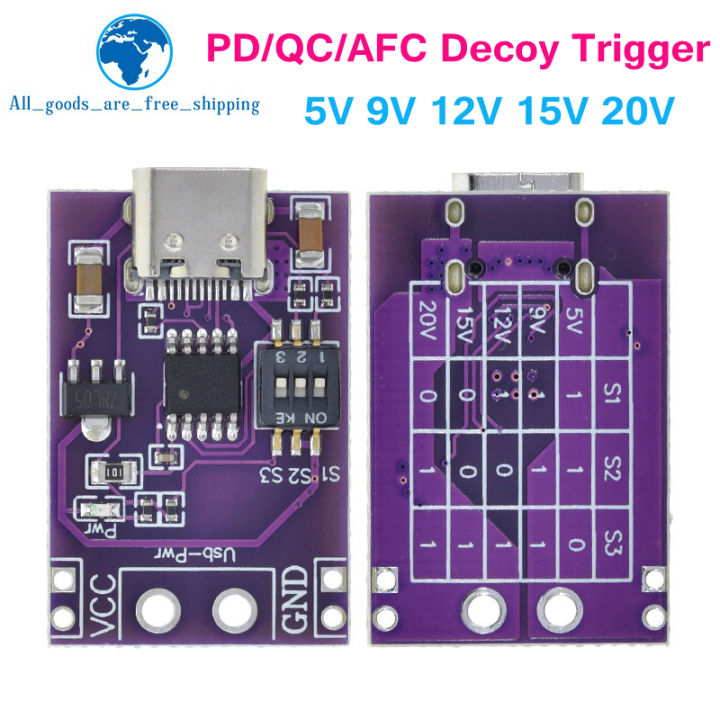 DIYTZT PD/QC/AFC Fast Charge Decoy Trigger Support 5V 9V 12V 15V 20V ...