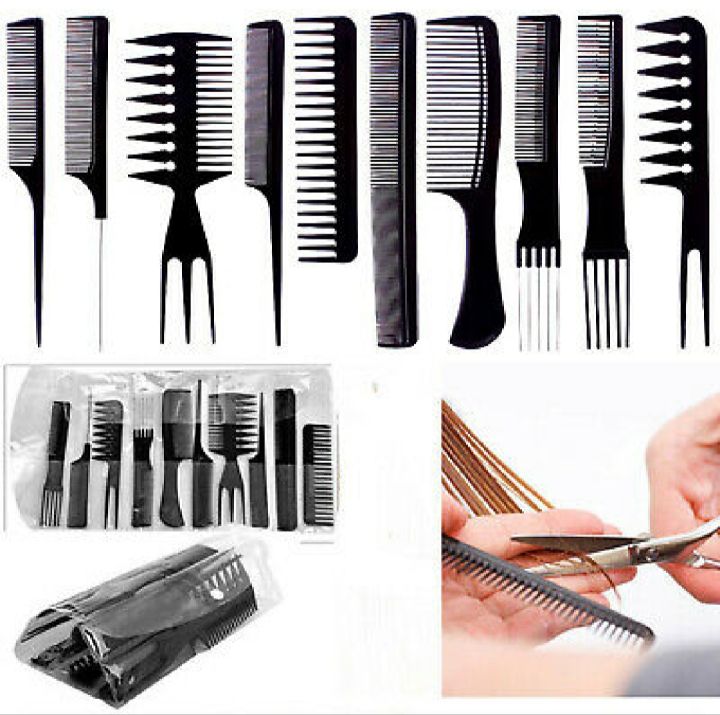 10PCS Hair Stylists Professional Styling Comb Set Variety Pack Great ...