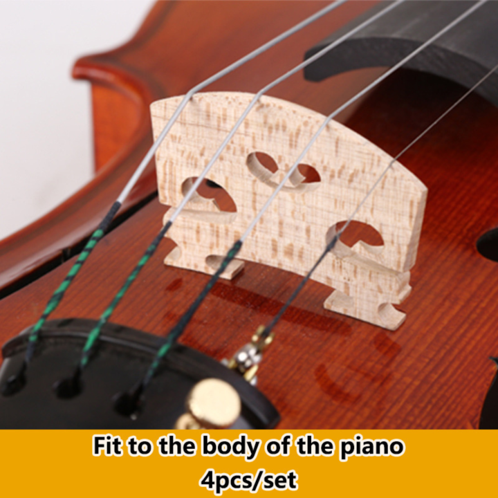 4 pieces of violin saddle, handmade maple violin bridges to enhance the ...