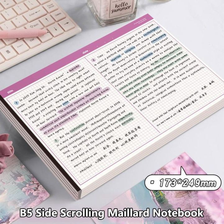 Simplicity Students B5 Notebook Horizontal Notepad Tearable Writing ...