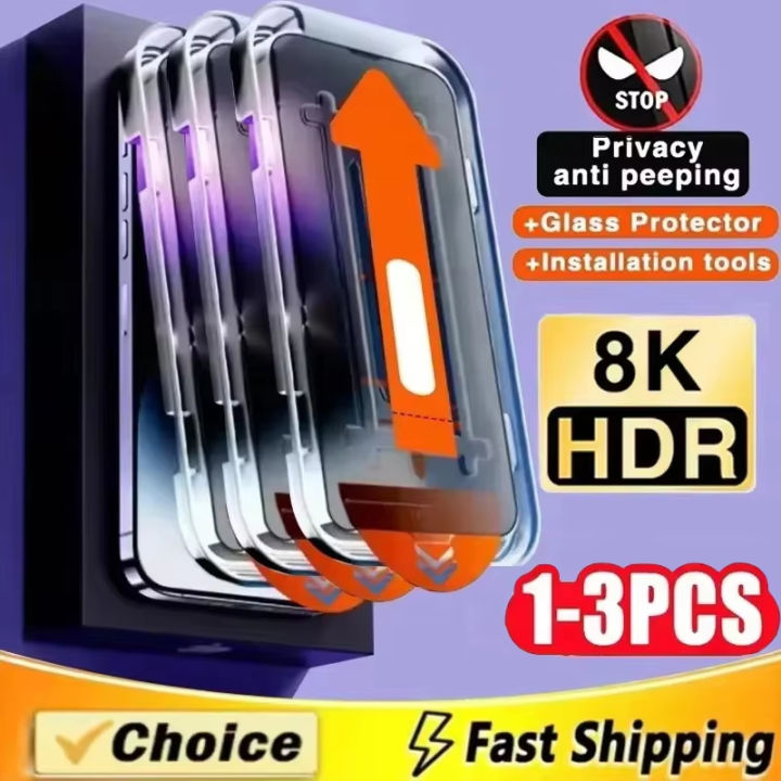 1-3Pcs Dust Free Installation Anti-spy Privacy Screen Protector For ...