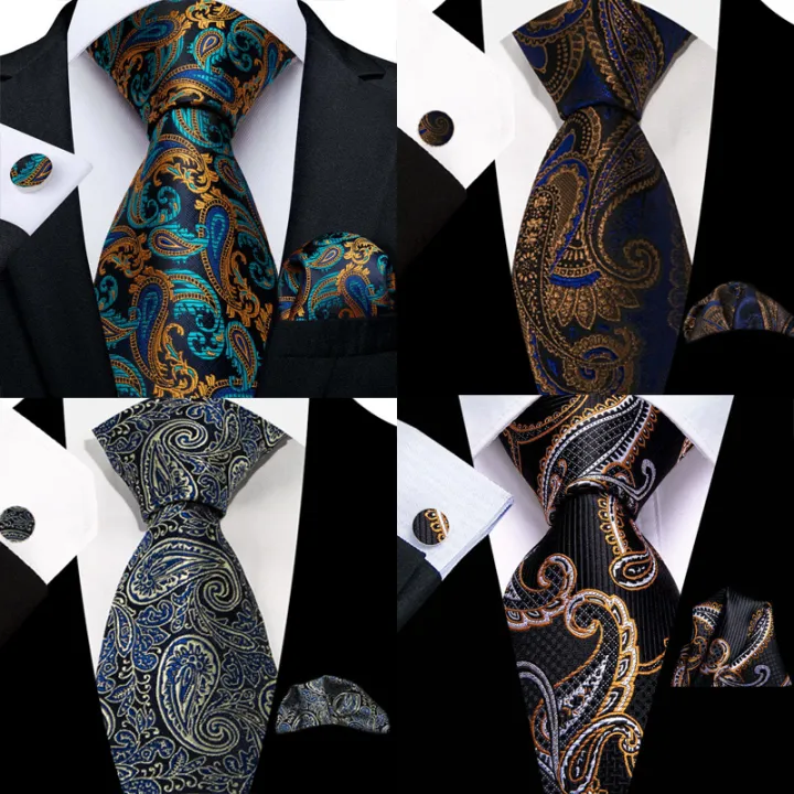 Teal Green Solid Paisley Wedding Tie For Men Fashion Design Quality ...