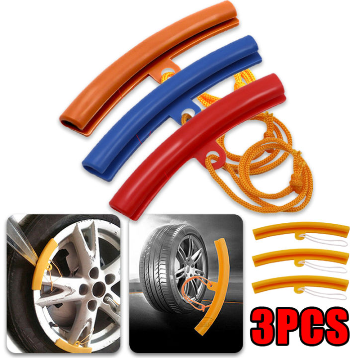 3pcs Car Wheel Guard Rim Protectors Motorcycle Tire Changing Steel Ring ...