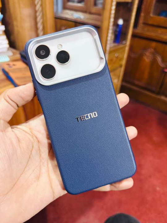 Tecno Spark 40 slim protective soft back cover With leather texture ...