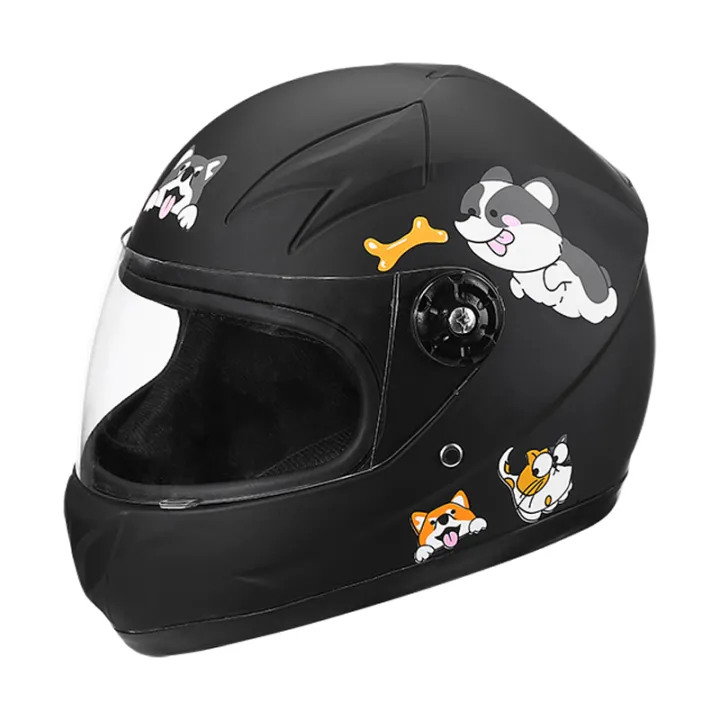 Children's full-face helmet cute cartoon motorcycle and electric bike ...