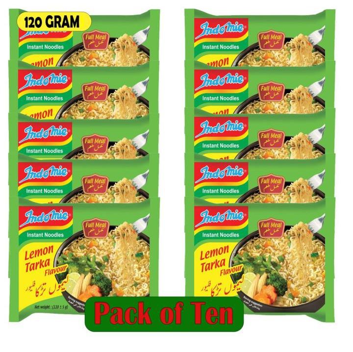 Indomie Instant Noodles | pack of 10 × 120g | Lemon Tarka Flavpur ...