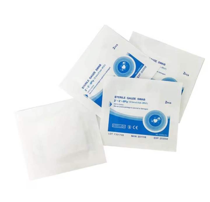 Sterile Gauze Swabs (10 Pcs) - 100% Cotton for First Aid & Wound Care ...