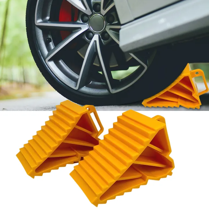Heavy Duty Rubber Wheel Chock for RV Truck Wheel Stoppers Anti-slip ...