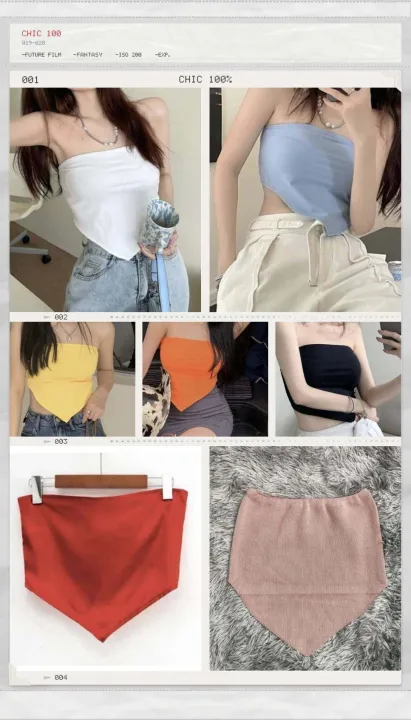 Ladateens shop ready to ship!!!9158🔥Vintage strapless triangle tube top ...