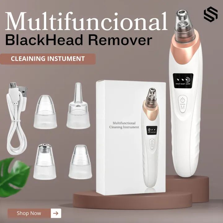 5 in 1 Electric Blackhead Acne Oil Remover Vacuum Suction Face Pore ...