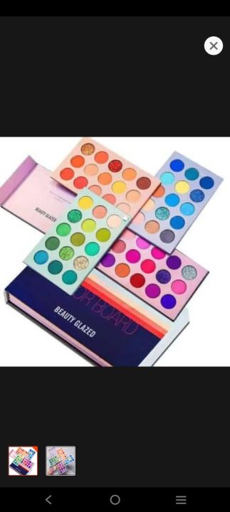 60 colour eye shadow palette/eye shades /kit matte+shimmery ,4 folds ...