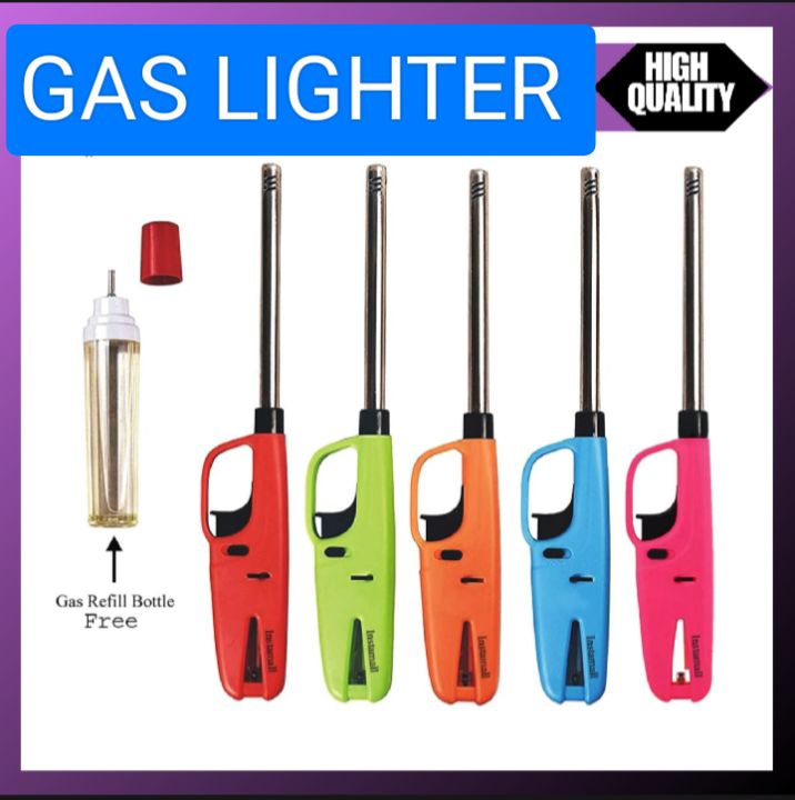 Plastic Adjustable Flame Kitchen Gas Lighter, Refillable with Small ...
