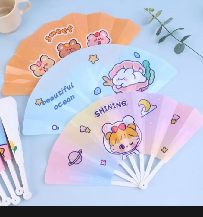 Cartoon Hand Crank Cool Fan Creative Summer Small Fresh Cute Portable ...